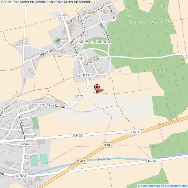 Plan Mons-en-Montois carte ville Mons-en-Montois