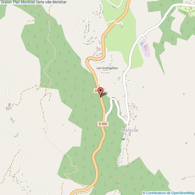 Plan Montclar carte ville Montclar