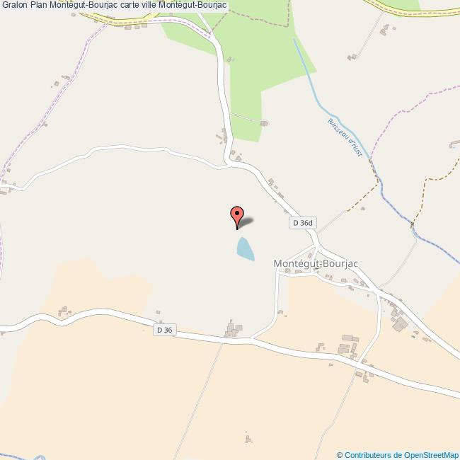 Plan Montégut-Bourjac carte ville Montégut-Bourjac