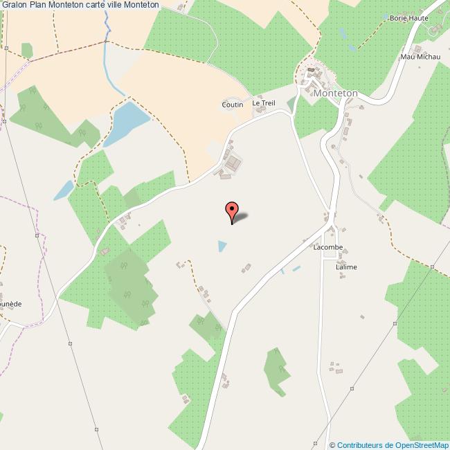 Plan Monteton carte ville Monteton