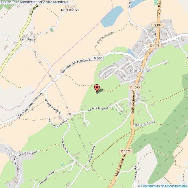 Plan Montferrat carte ville Montferrat