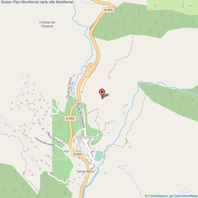 Plan Montferrat carte ville Montferrat