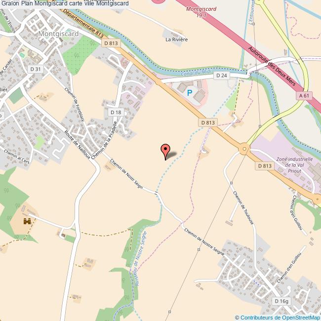 Plan Montgiscard carte ville Montgiscard