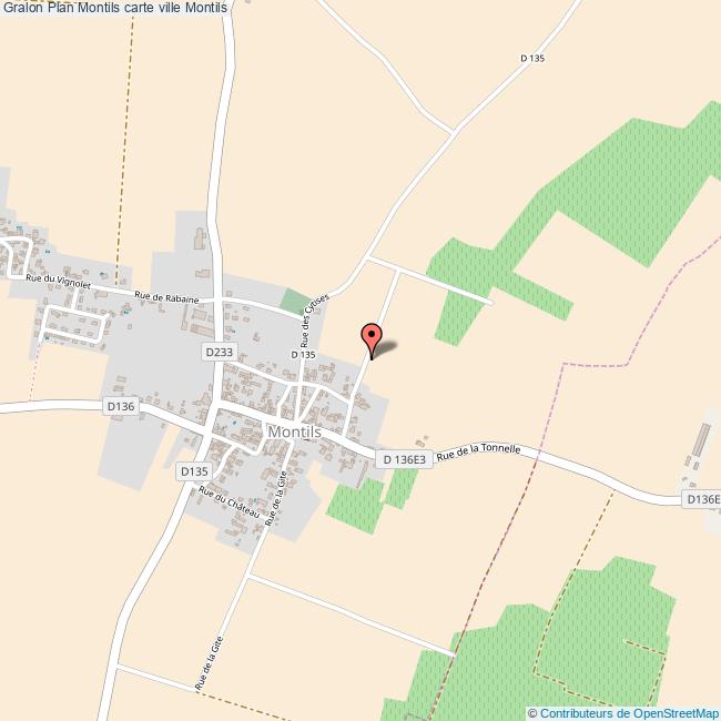 Plan Montils carte ville Montils