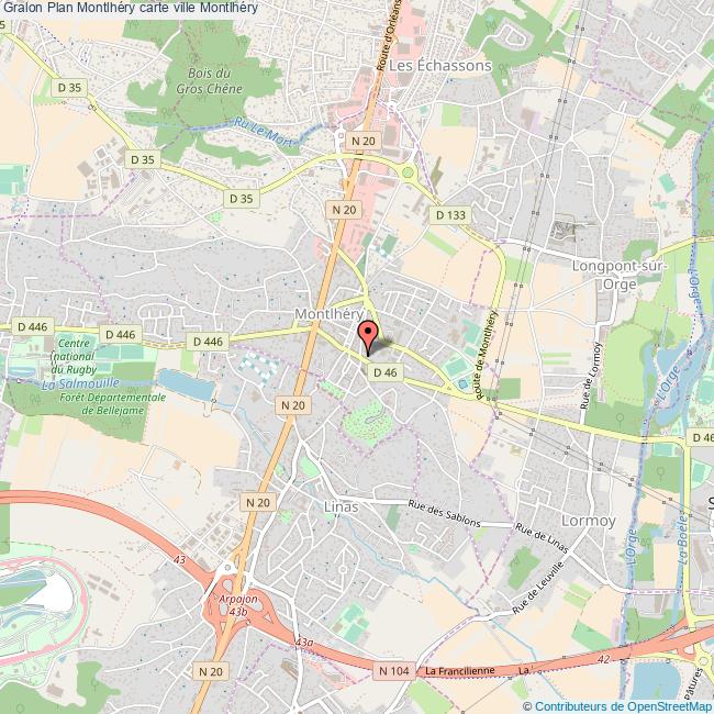 Plan Montlhéry carte ville Montlhéry