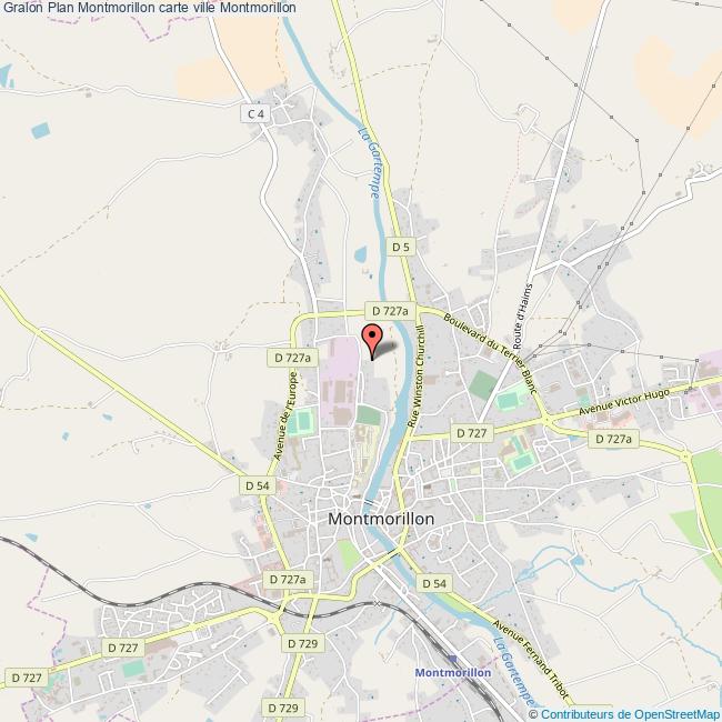 Plan Montmorillon carte ville Montmorillon