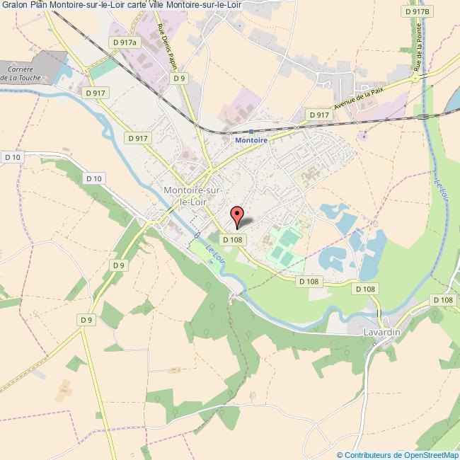 Plan Montoire-sur-le-Loir carte ville Montoire-sur-le-Loir