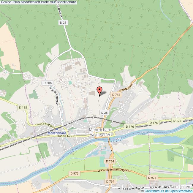 Plan Montrichard carte ville Montrichard