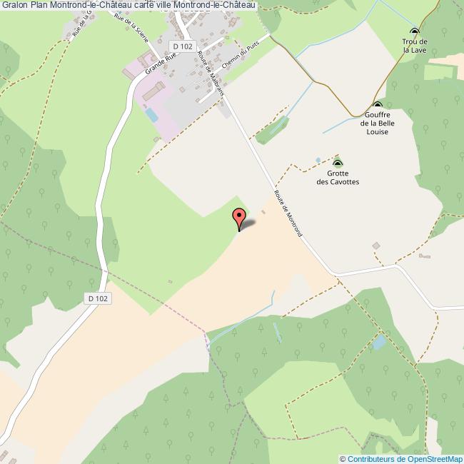Plan Montrond-le-Château carte ville Montrond-le-Château