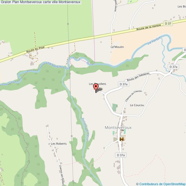 Plan Montseveroux carte ville Montseveroux