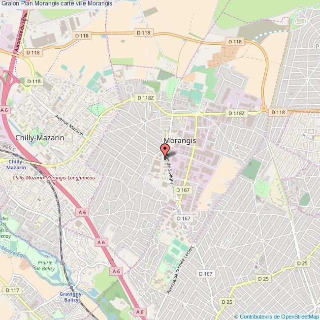 Plan Morangis carte ville Morangis