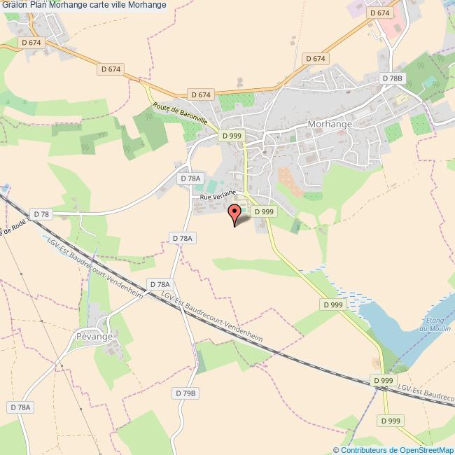 Plan Morhange carte ville Morhange