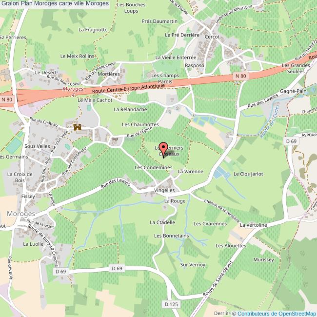 Plan Moroges carte ville Moroges