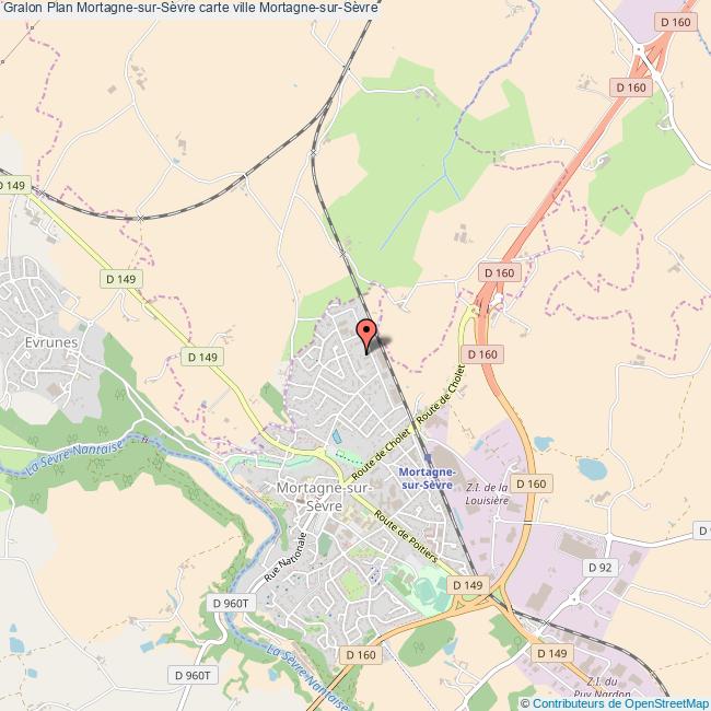 Plan Mortagne-sur-Sèvre carte ville Mortagne-sur-Sèvre