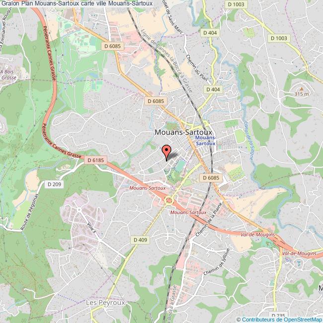 Plan Mouans-Sartoux carte ville Mouans-Sartoux