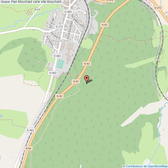 Plan Mouchard carte ville Mouchard