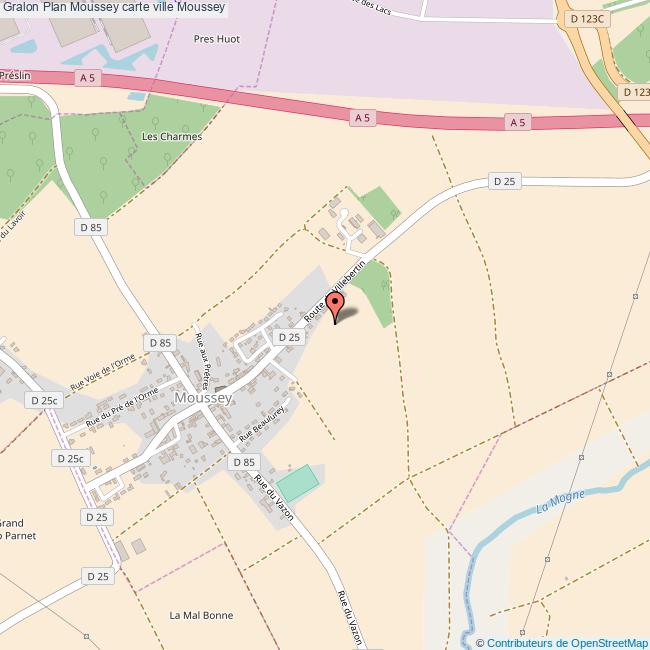 Plan Moussey carte ville Moussey