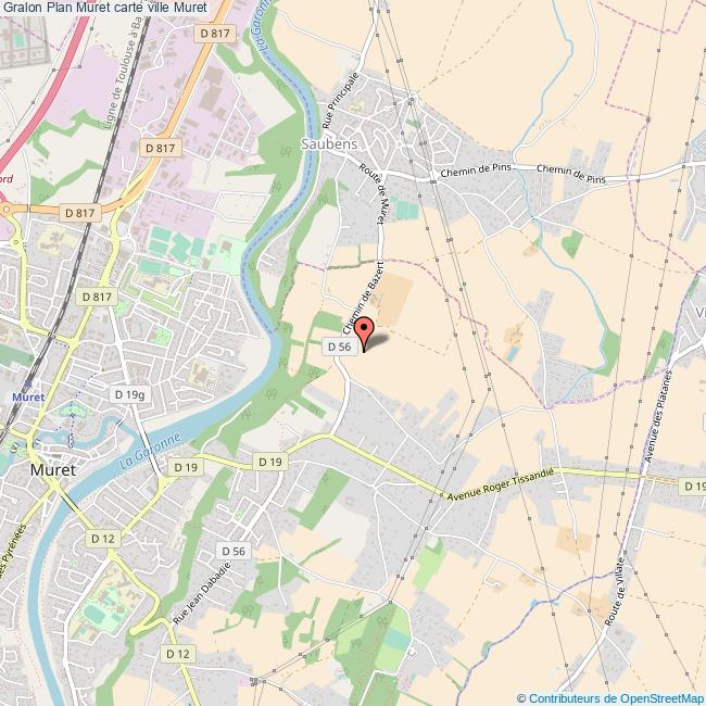 Plan Muret carte ville Muret