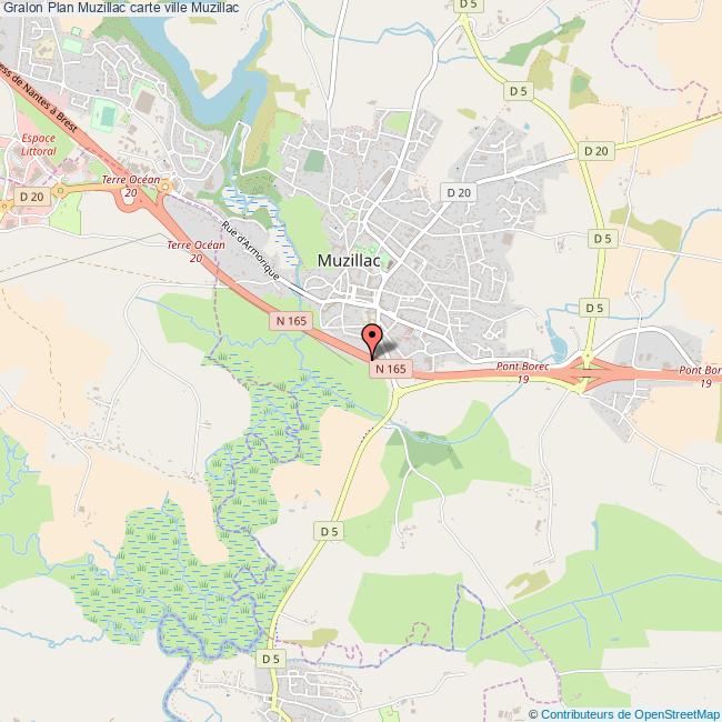 Plan Muzillac carte ville Muzillac