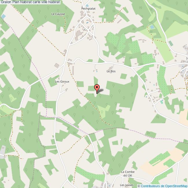 Plan Nabirat carte ville Nabirat