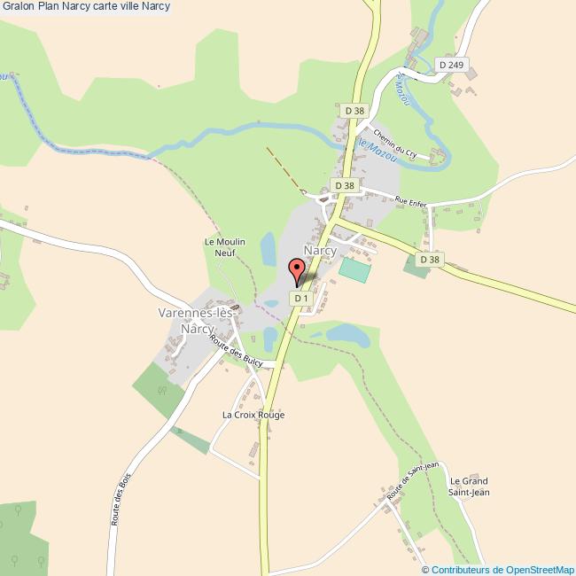 Plan Narcy carte ville Narcy