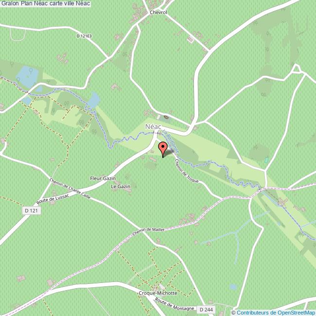 Plan Néac carte ville Néac
