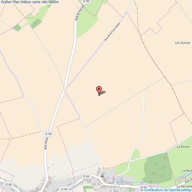 Plan Nédon carte ville Nédon