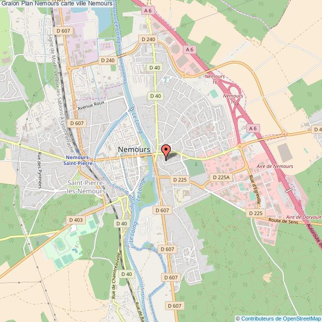 Plan Nemours carte ville Nemours