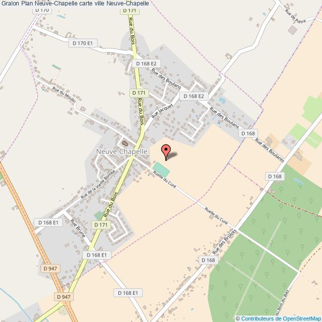 Plan Neuve-Chapelle carte ville Neuve-Chapelle