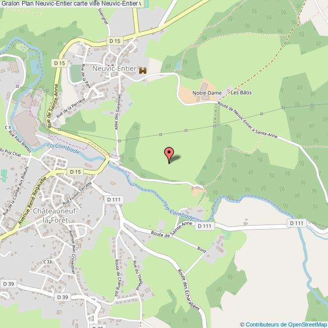 Plan Neuvic-Entier carte ville Neuvic-Entier