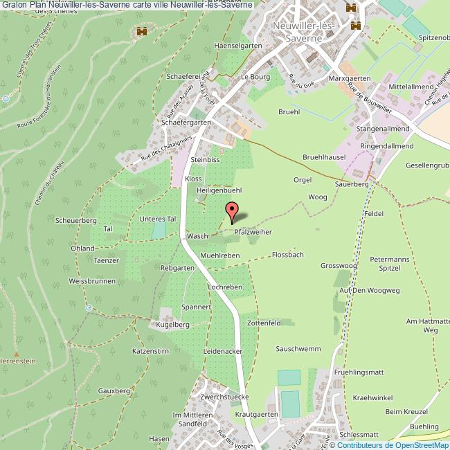 Plan Neuwiller-lès-Saverne carte ville Neuwiller-lès-Saverne
