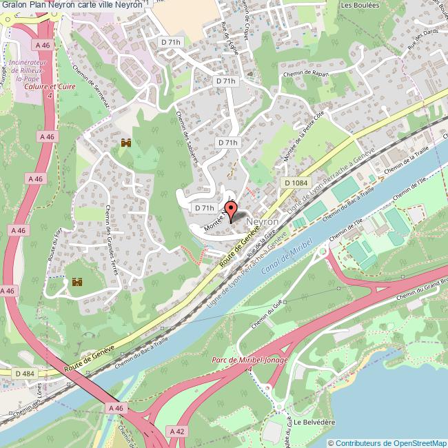 Plan Neyron carte ville Neyron