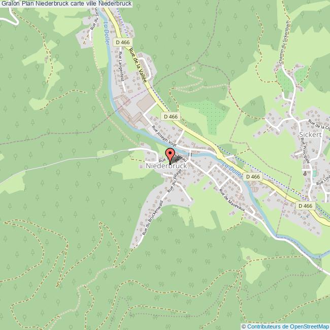 Plan Niederbruck carte ville Niederbruck