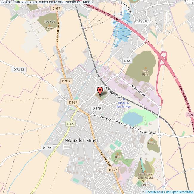 Plan Noeux-les-Mines carte ville Noeux-les-Mines