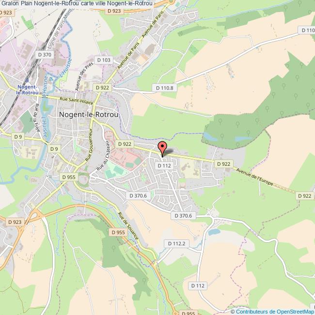 Plan Nogent-le-Rotrou carte ville Nogent-le-Rotrou