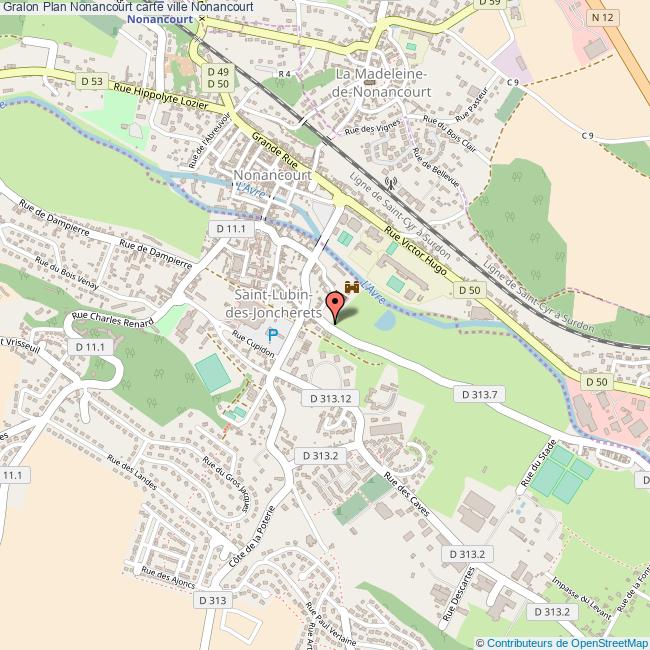 Plan Nonancourt carte ville Nonancourt