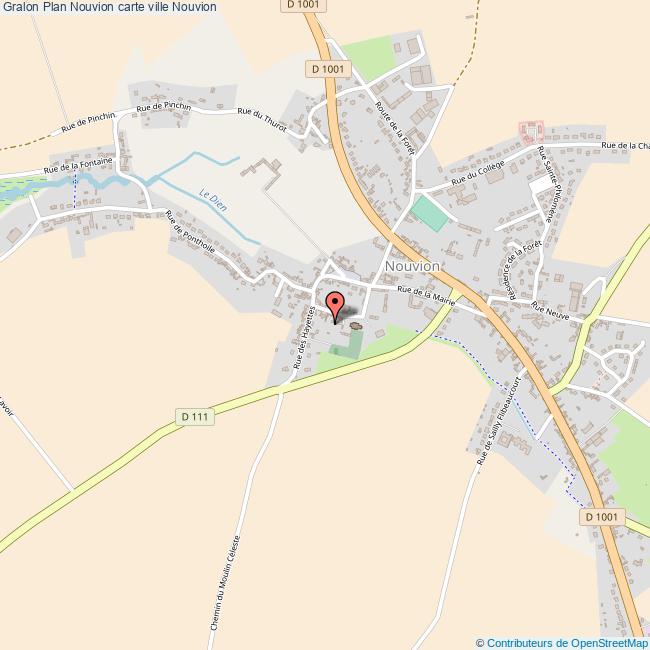 Plan Nouvion carte ville Nouvion