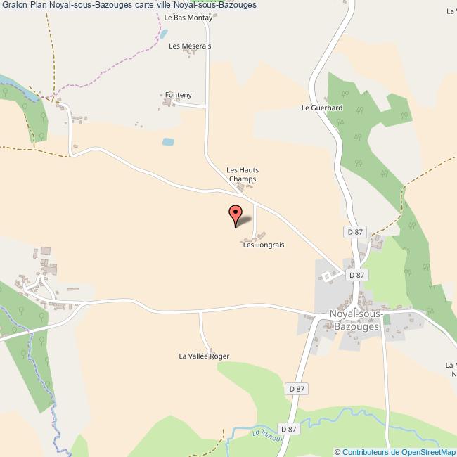 Plan Noyal-sous-Bazouges carte ville Noyal-sous-Bazouges