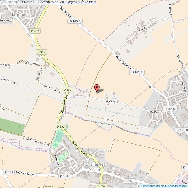 Plan Noyelles-lès-Seclin carte ville Noyelles-lès-Seclin