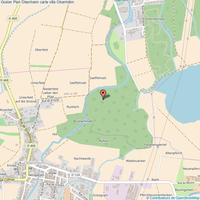 Plan Obenheim carte ville Obenheim