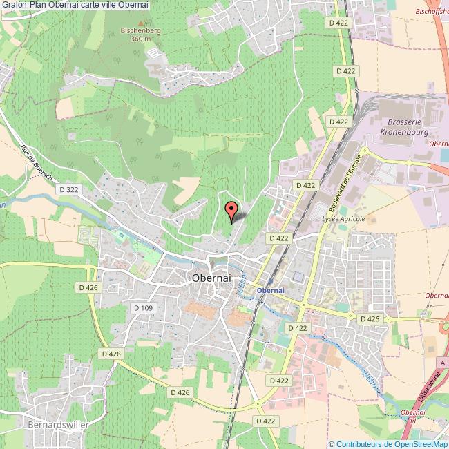 Plan Obernai carte ville Obernai