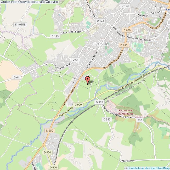 Plan Octeville carte ville Octeville
