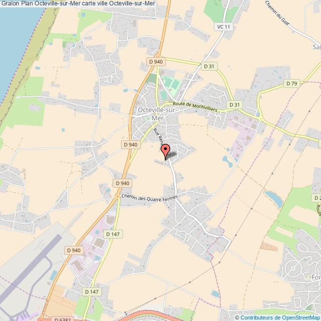 Plan Octeville-sur-Mer carte ville Octeville-sur-Mer