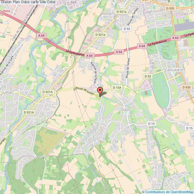 Plan Odos carte ville Odos