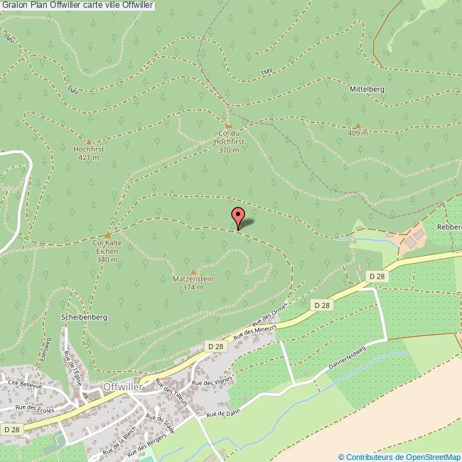 Plan Offwiller carte ville Offwiller