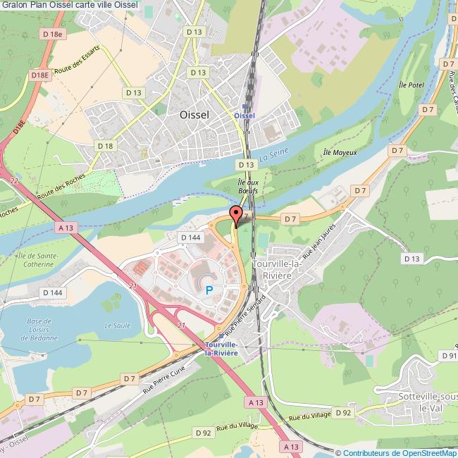 Plan Oissel carte ville Oissel