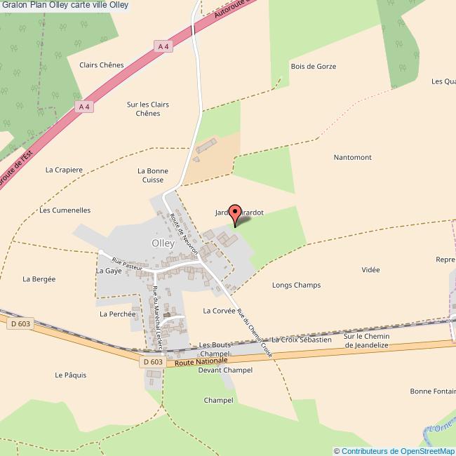 Plan Olley carte ville Olley