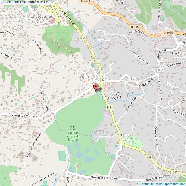 Plan Opio carte ville Opio