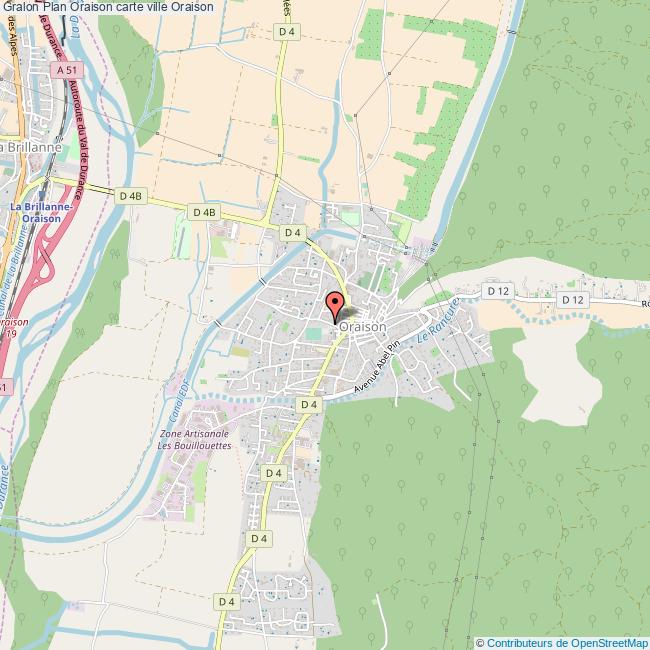 Plan Oraison carte ville Oraison