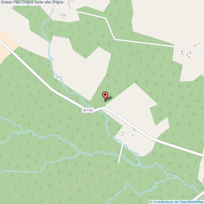 Plan Origne carte ville Origne